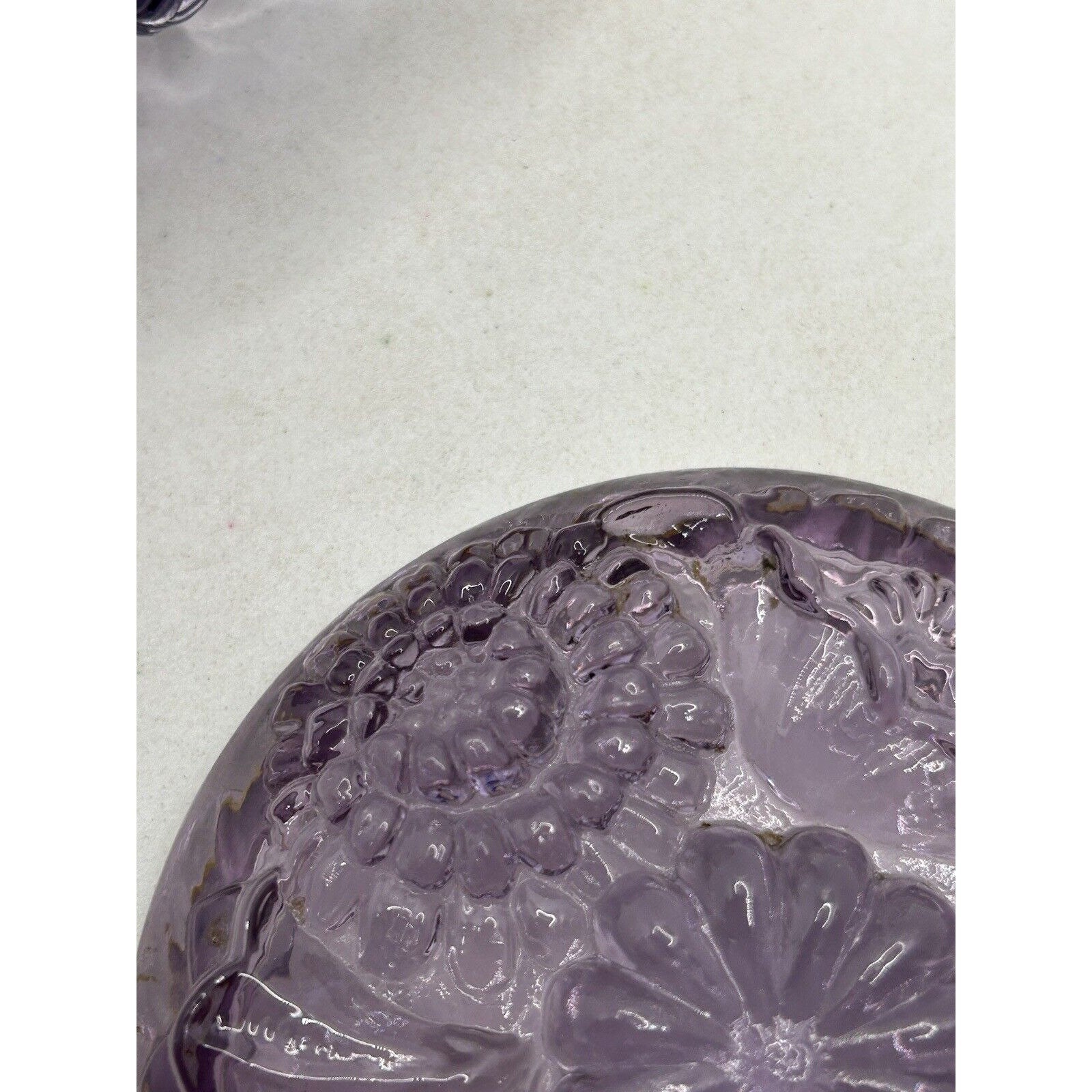 Fenton Purple Trinket Box Amethyst Cut Glass Vintage Jewelry Box Round ...