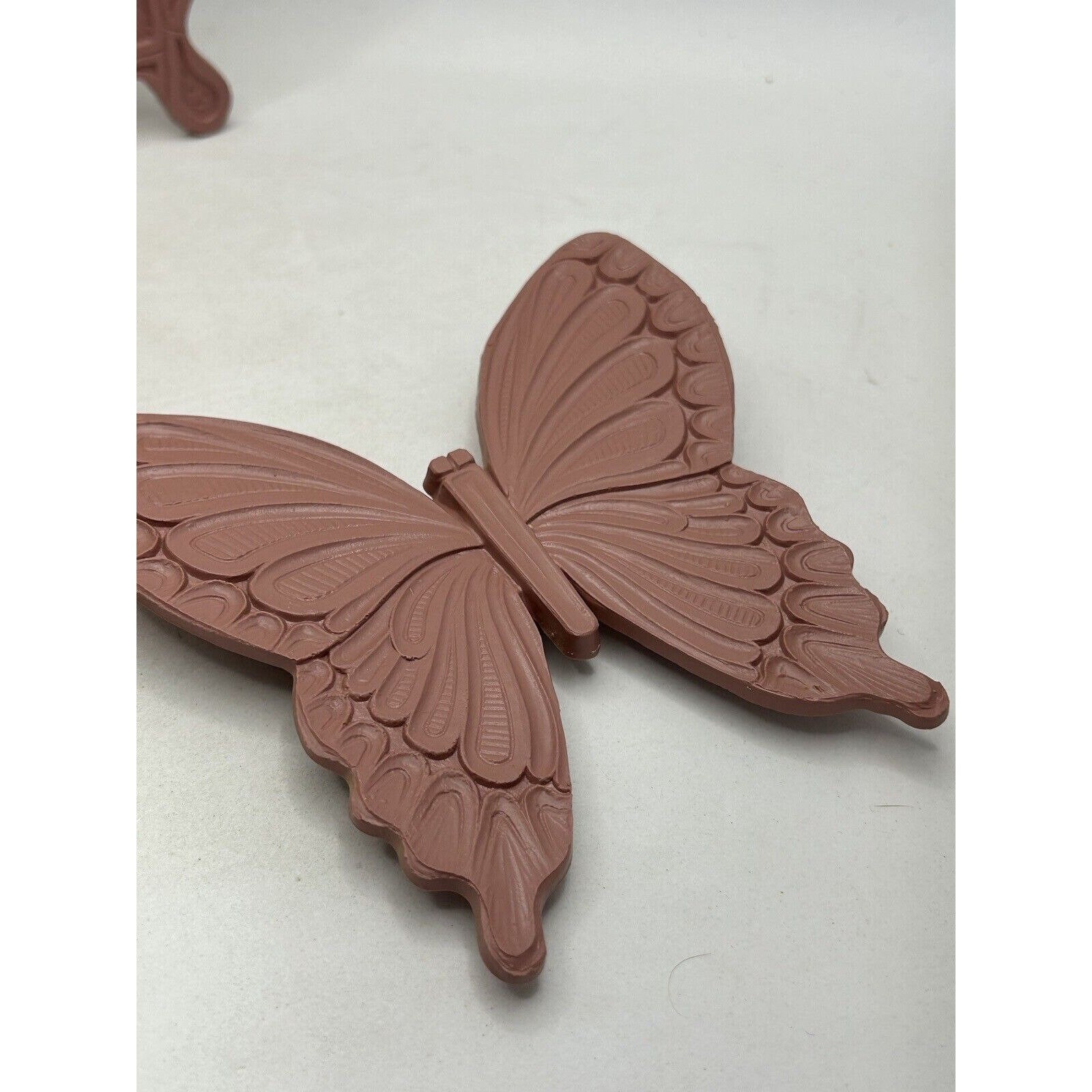 Syroco Wall Plaques Butterflies Set of 3 Dusty Rose Mauve - Etsy