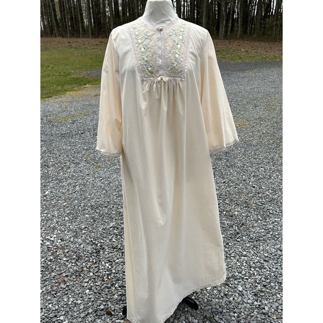 Sears Nightgown 38/40 Lace Cut Out Ivory - Etsy