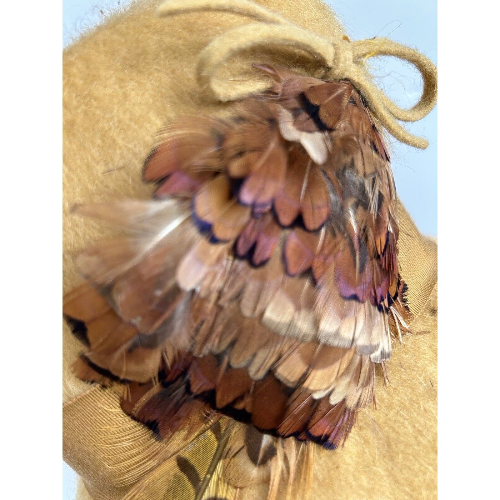 KMF Vintage Yellow Wool Hat Fedora Union Tag Feathers Size 7 - Etsy