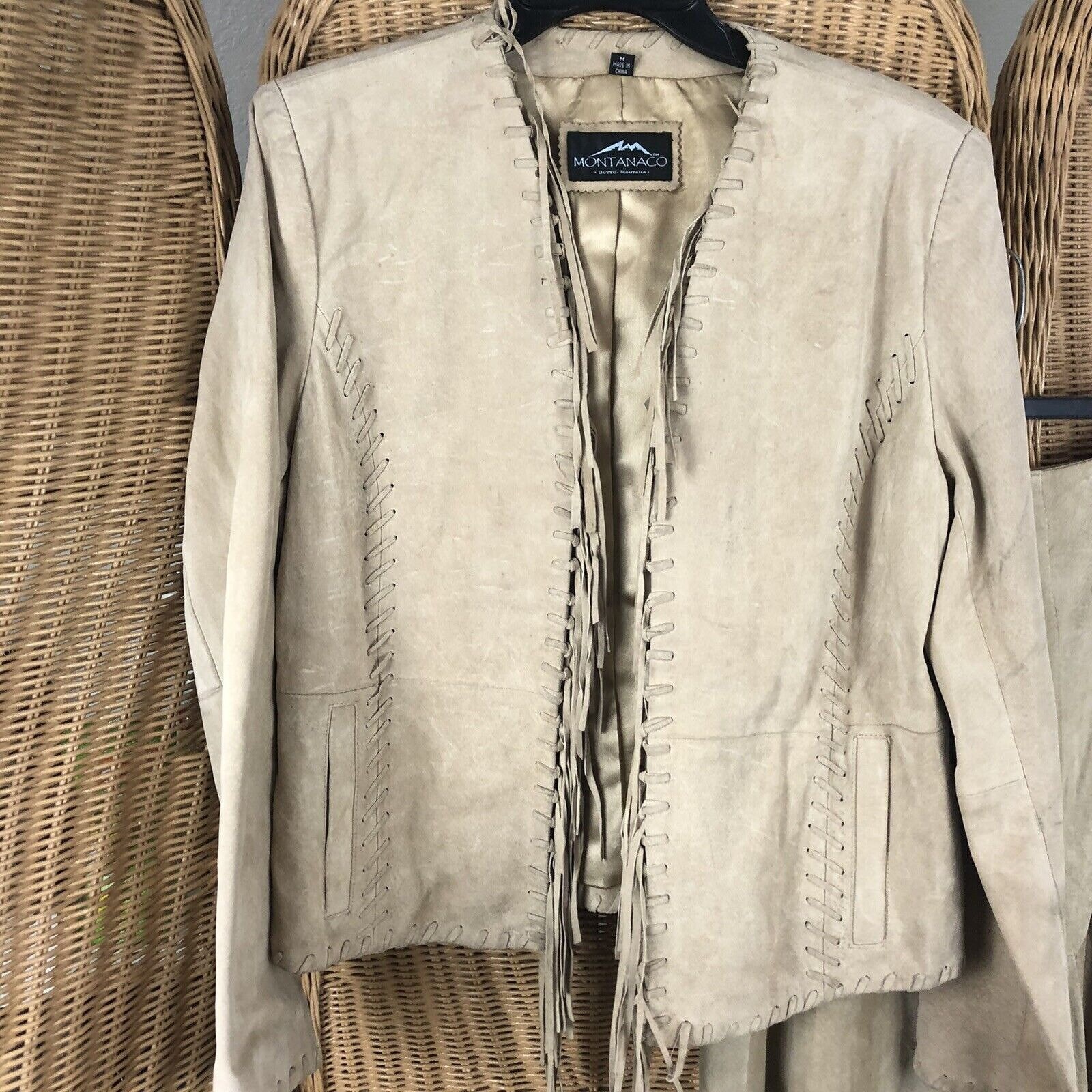 Vintage Montanaco Butte Leather Jacket Snd Skirt Suit - Etsy