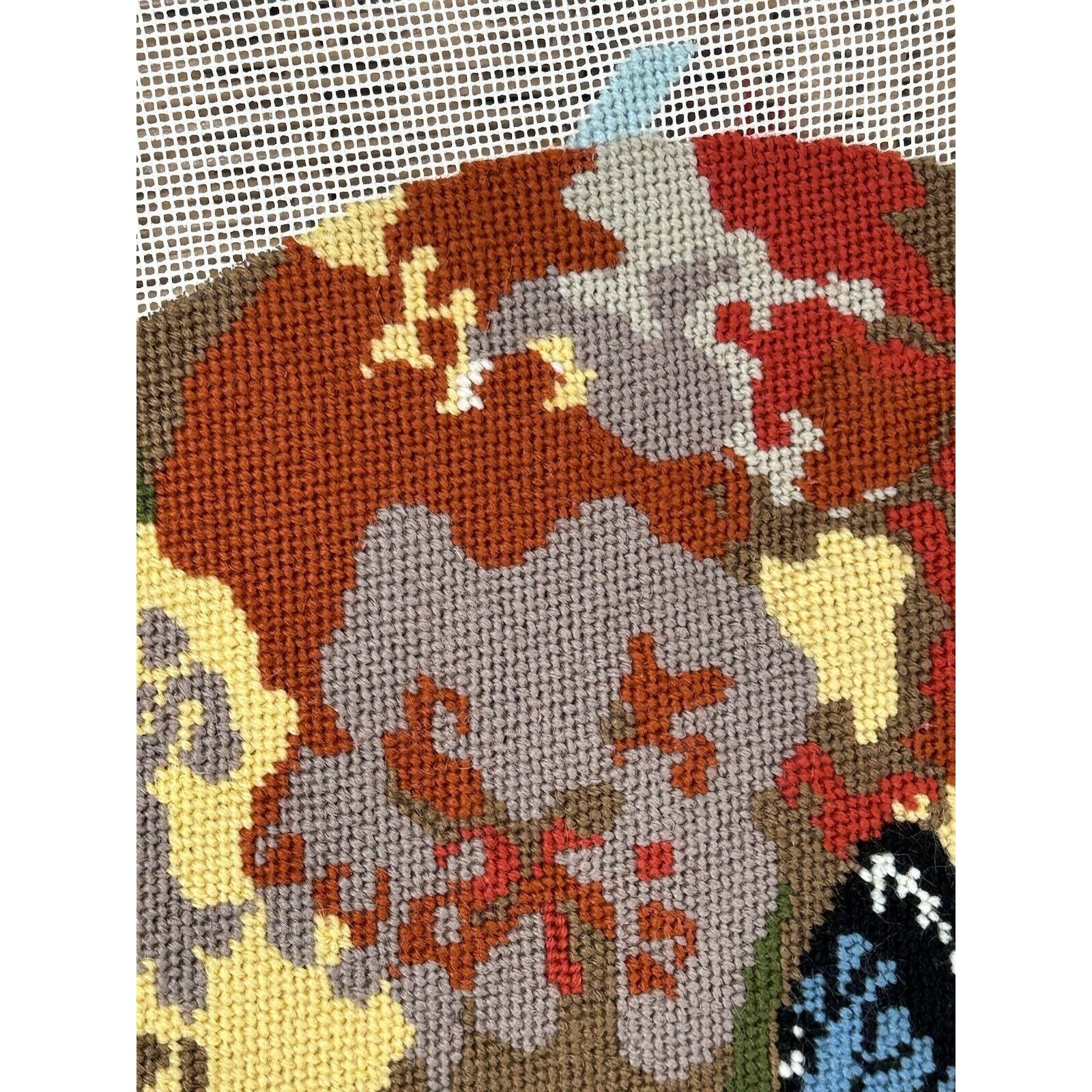 Vintage Needlepoint Butterfly and Sunset Foliage Unfinished - Etsy