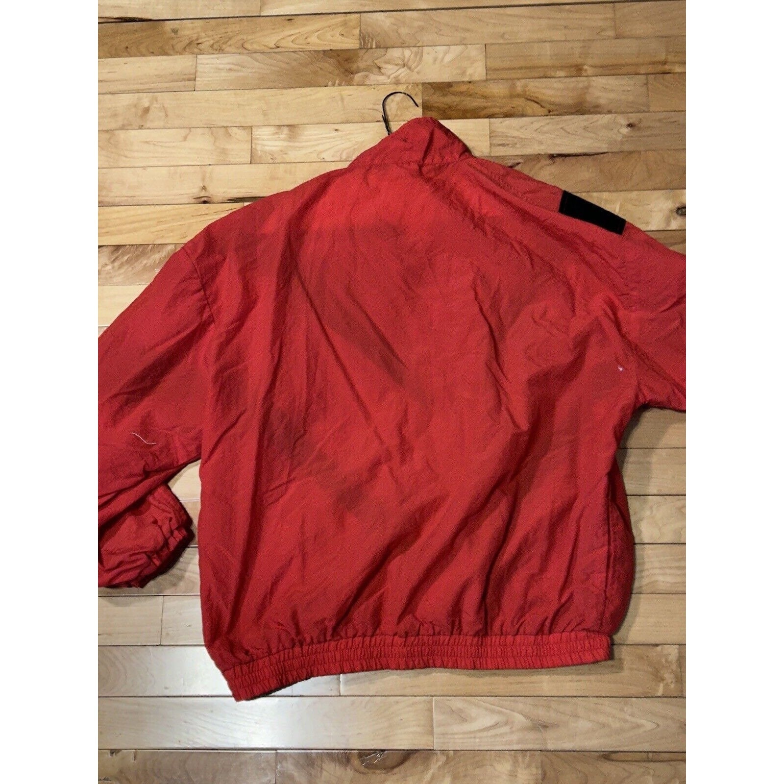 Cheetah Mervyns Nylon Windbreaker Large Red Black Blue 1990 Track ...