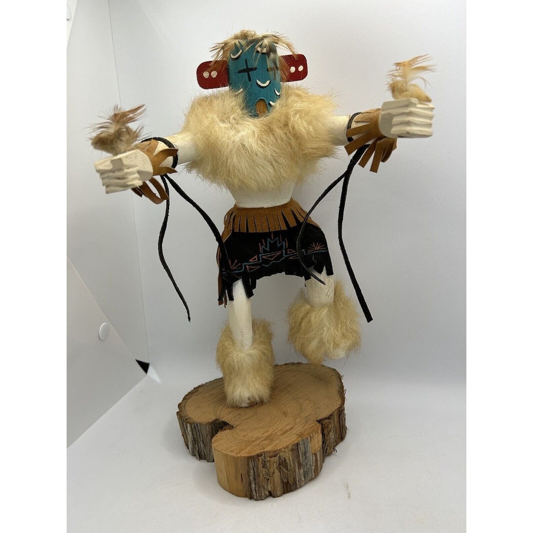 Kachina Doll Native American Road Runner Signed 12” - Etsy