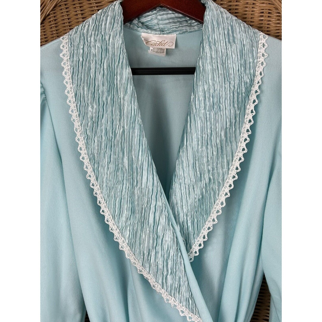 Vintage Cachet Robe Blue Small Long Crinkle Collar - Etsy