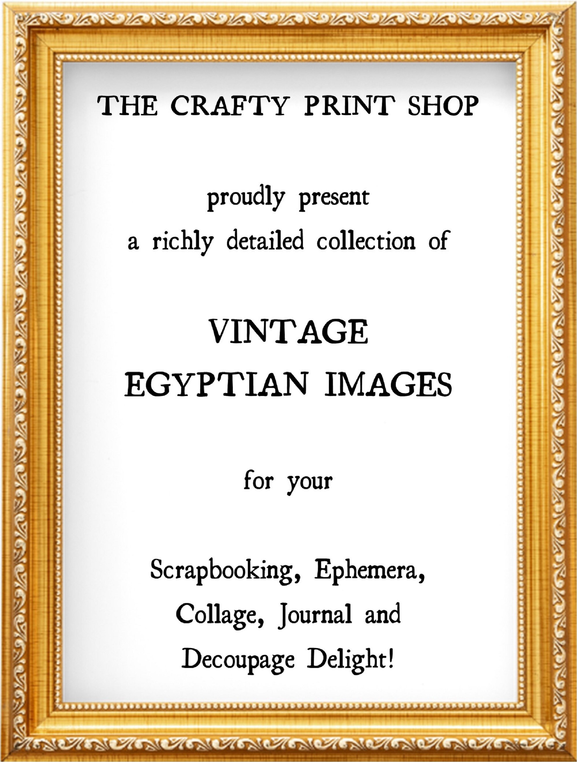Ancient Egypt Scrapbook Designs, Vintage Egyptian Ephemera, Printable ...