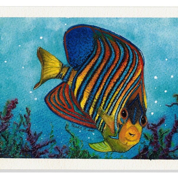 Angelfish Painting - Etsy