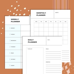 Minimal Planner Digital Download - Etsy