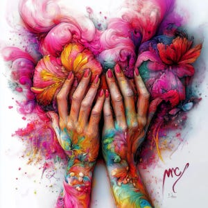 Dreamy Whimsy: Vibrant Faces of Emotion – Digital Art Collection - Etsy