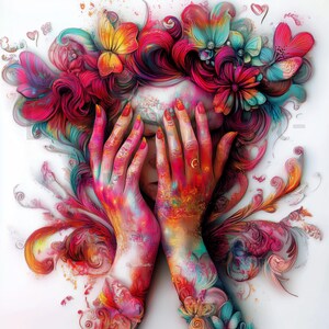 Dreamy Whimsy: Vibrant Faces of Emotion – Digital Art Collection - Etsy