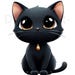 Whiskered Wonders: Cute Black Cat Art Collection – Digital Download ...