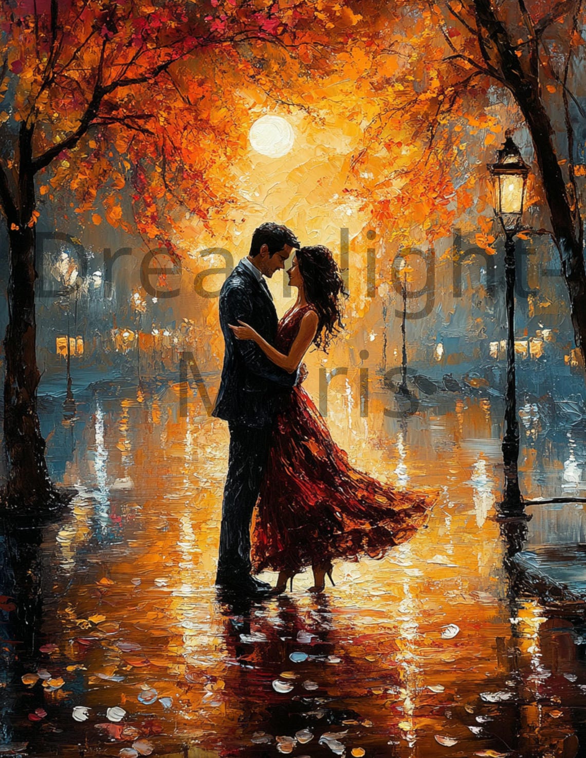 Golden Autumn Romance: Set of 5 Enchanting Couple Art Prints (JPG) - Etsy