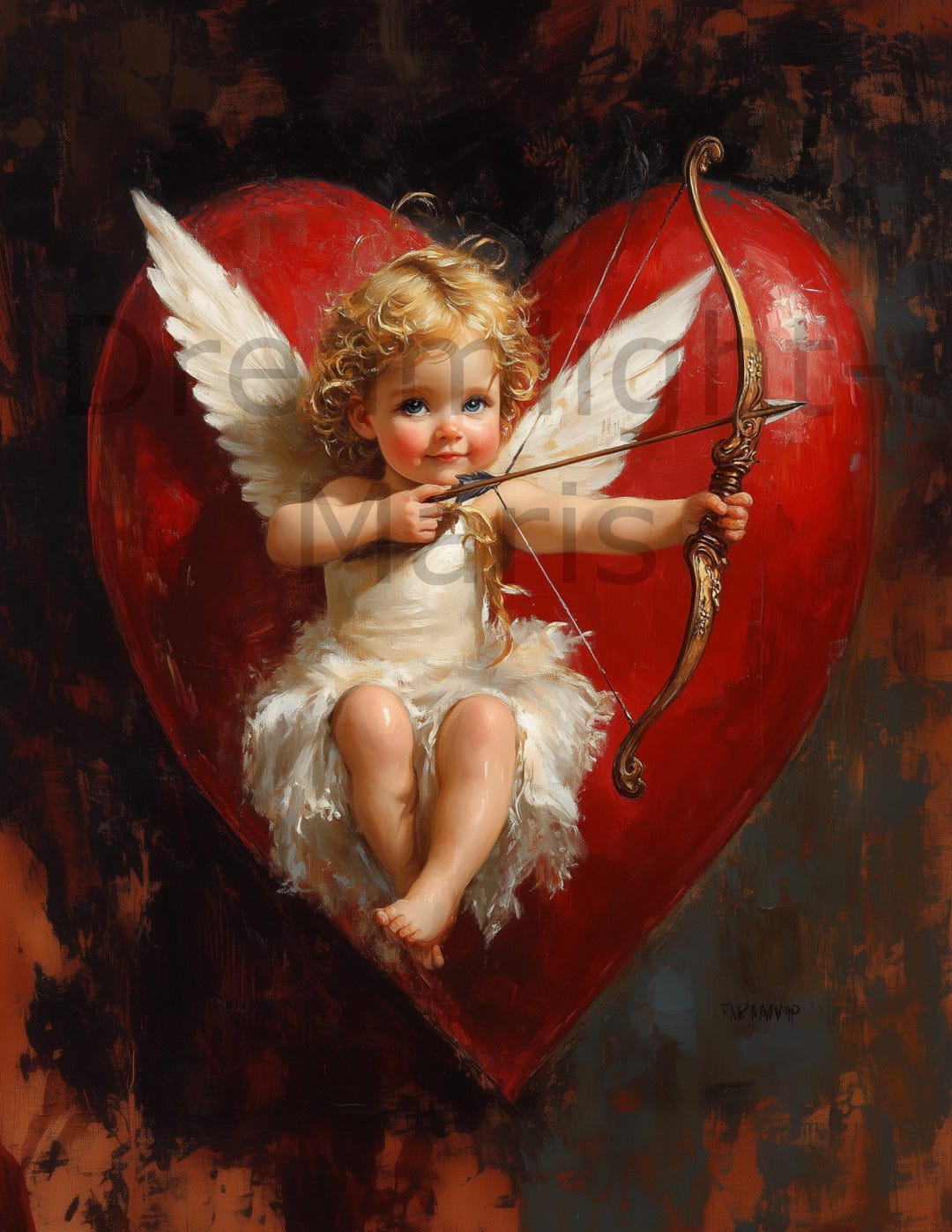 Vintage Cupid Digital Prints, Retro Angel Art, Valentine’s Day Wall ...