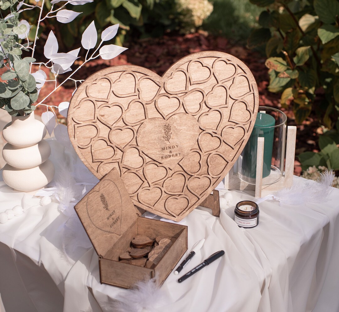 Alternative Guest Book Sign, Wooden Guest Book, Wood Wedding Guest Book ...