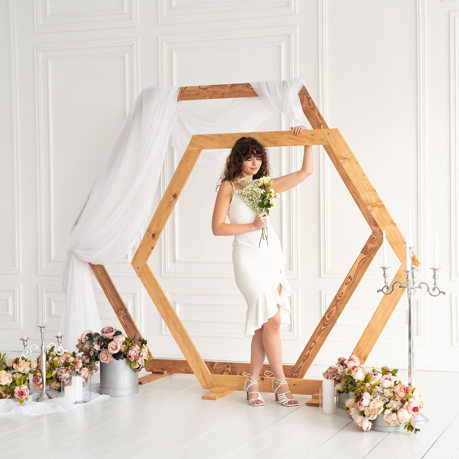 Wedding Ceremony Arches, Wood Wedding Arch Frame, Wooden Wedding Arch ...