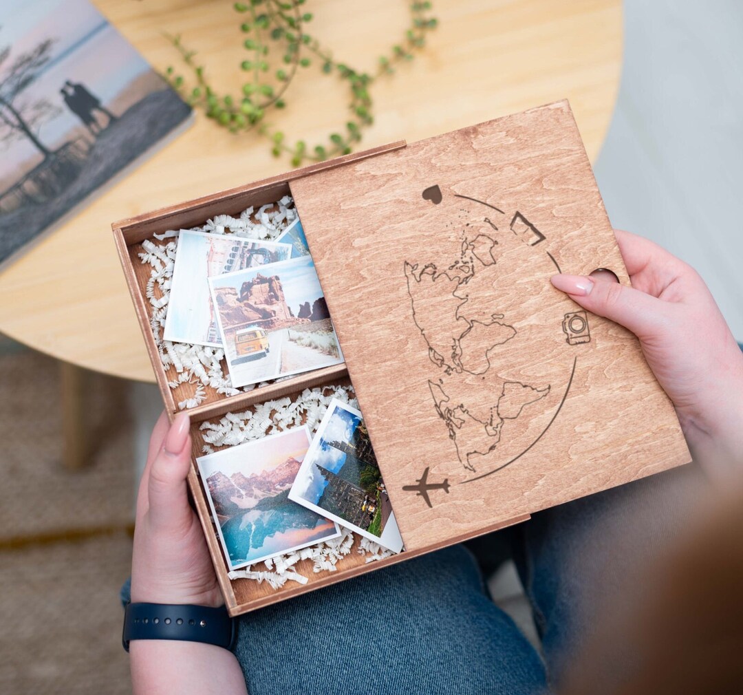 Wooden Memory Box, Wedding Memory Box, Engraved Wood Storage Box ...