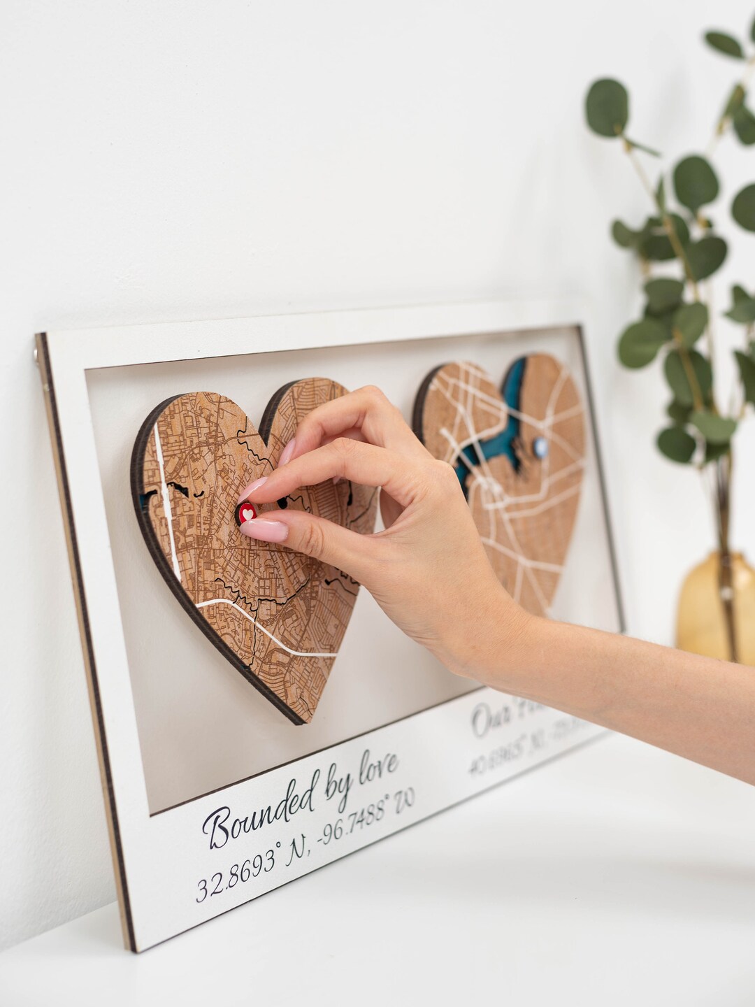 Location Map for Wall, Custom Home Map, Housewarming Gift for Couple ...