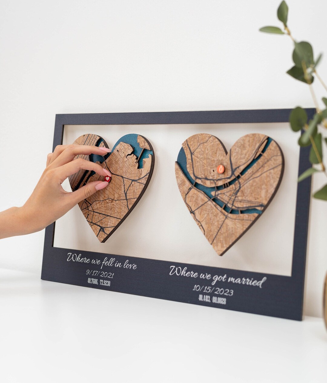 Anniversary Gift, Personalized Wedding Gift, Custom City Map, Date Map ...