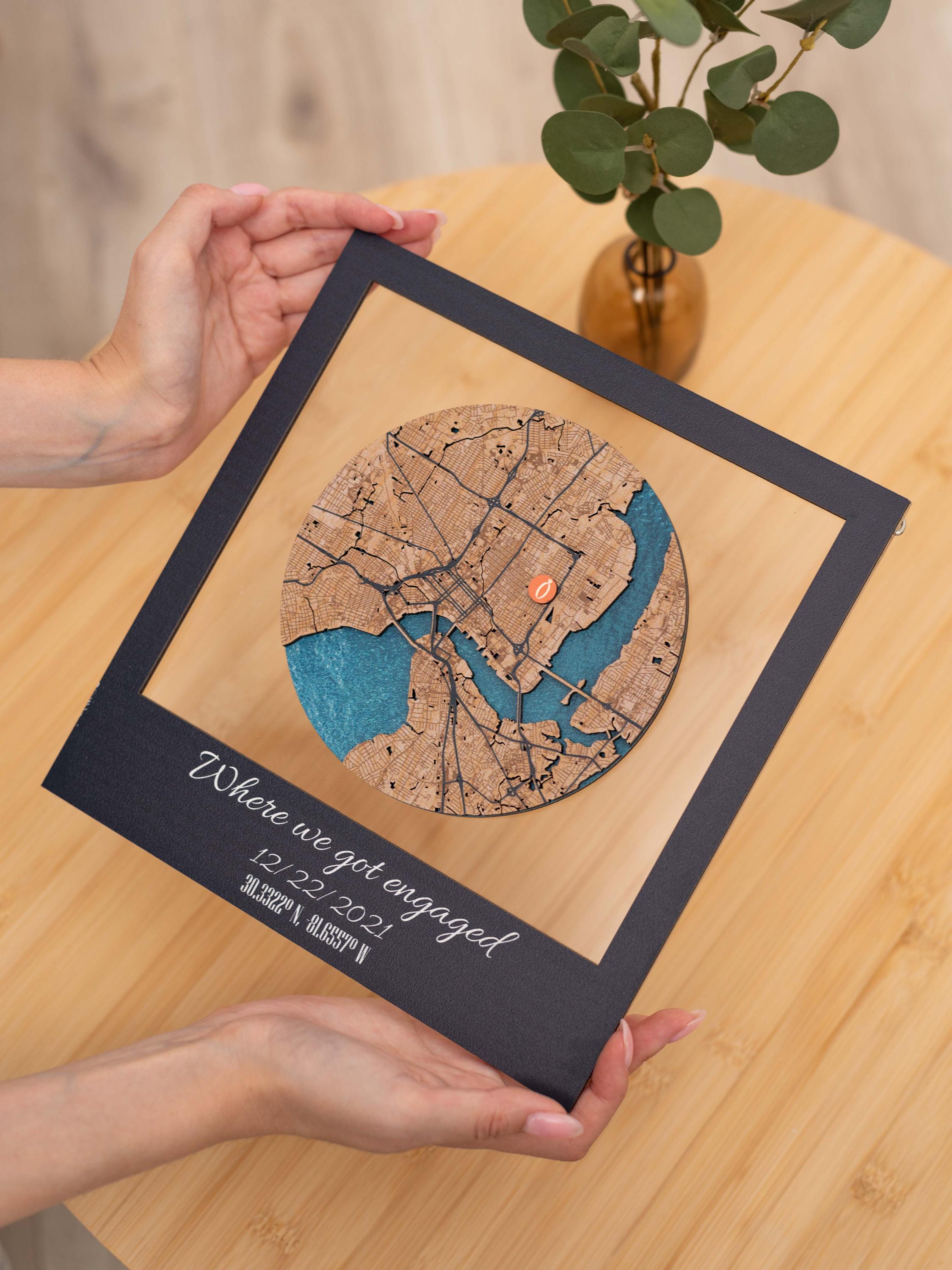 Location Map for Wall, Home Map, Housewarming Gift, Gift for Couple ...