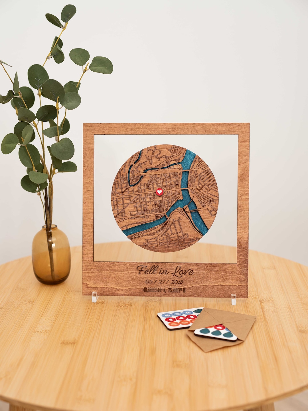 Personalized Map, Where We Met Map, Wedding Anniversary Gift, Home ...