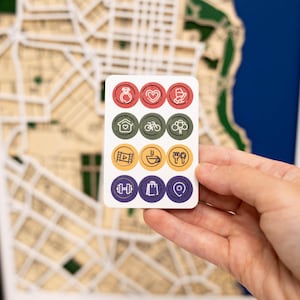 Stickers for Location Map and Key Holder - Etsy