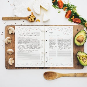 Custom Recipe Book Wooden Recipe Binder Personalized - Etsy