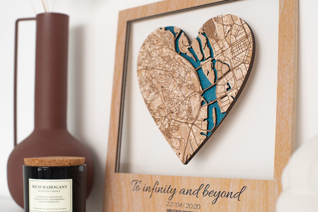 Location Map Any City Map, Wedding Anniversary Gift, Home Decor ...