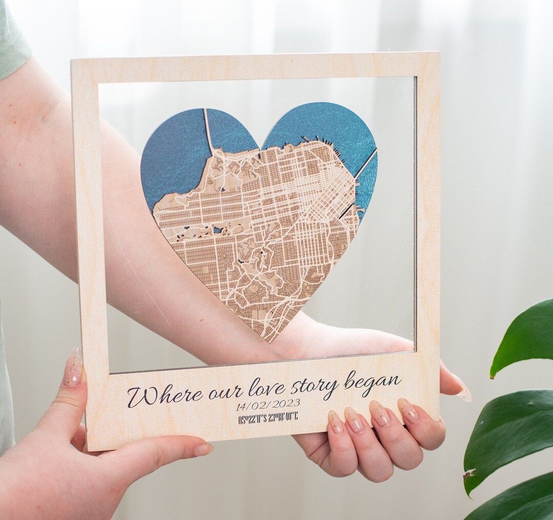 Wedding Gifts for the Couple, Custom Location Map, Wedding and ...