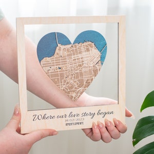 Wedding Gifts for the Couple, Custom Location Map, Wedding and ...