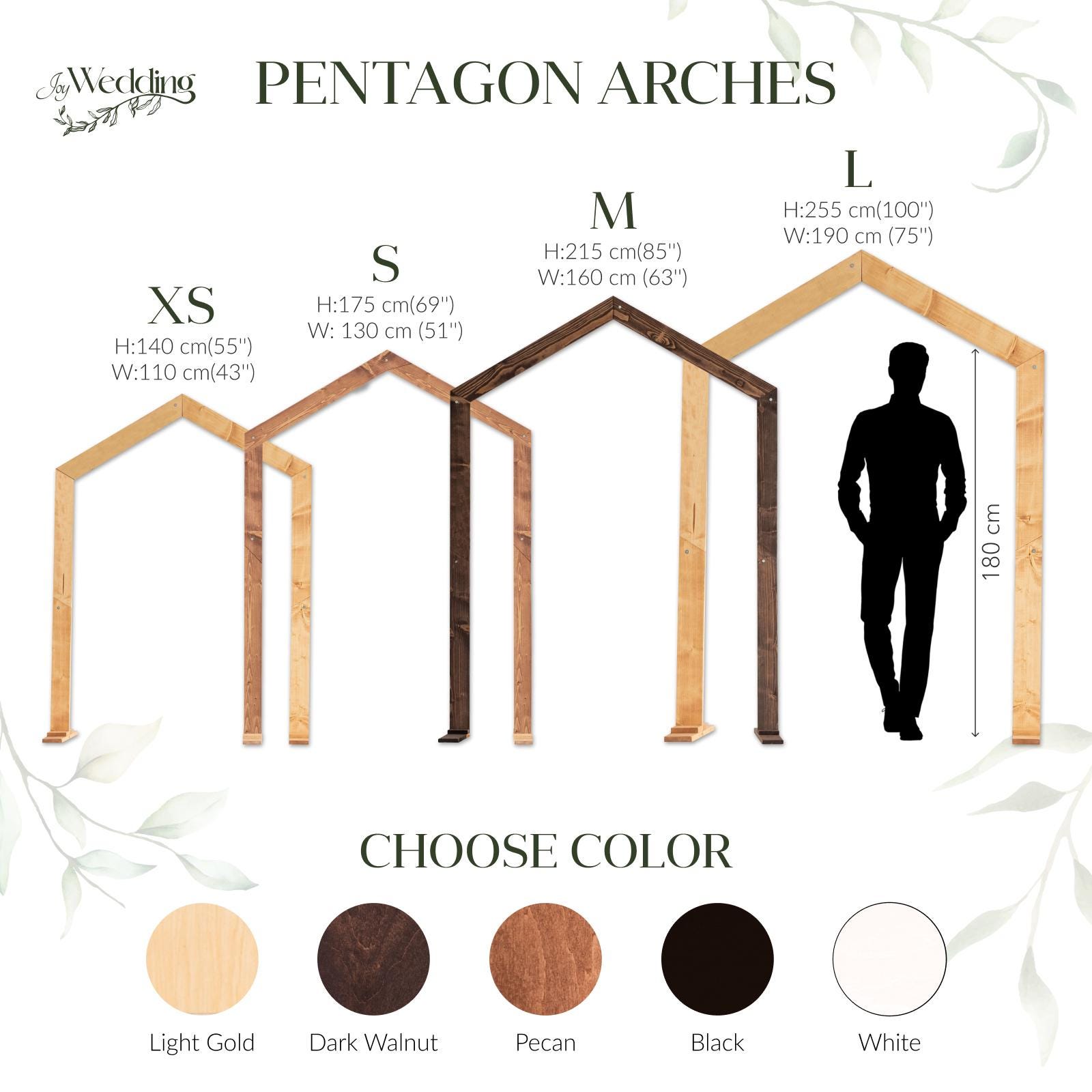 Pentagon Wedding Arch, Wedding Arch Frame, Wooden Wedding Arch, Wedding ...