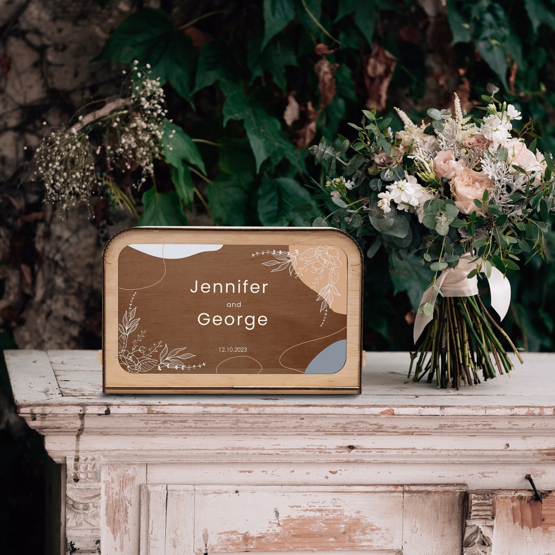 Wedding Envelope Box, Personalized Wedding Card Box With Slot, Post Box ...