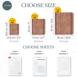 Custom Recipe Book, Wooden Recipe Binder, Personalized Cookbook, Dad ...