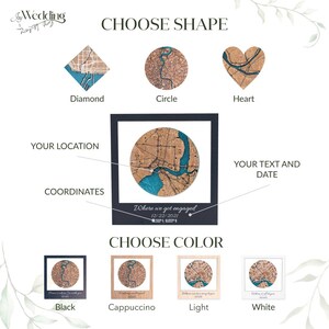 Your City Map, Engagement Location Map With Photo on Wood, Newlywed ...