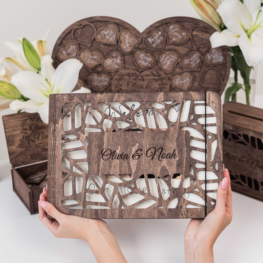 Personalized Wedding Guest Book Alternative, Wedding Decor Set, Family ...