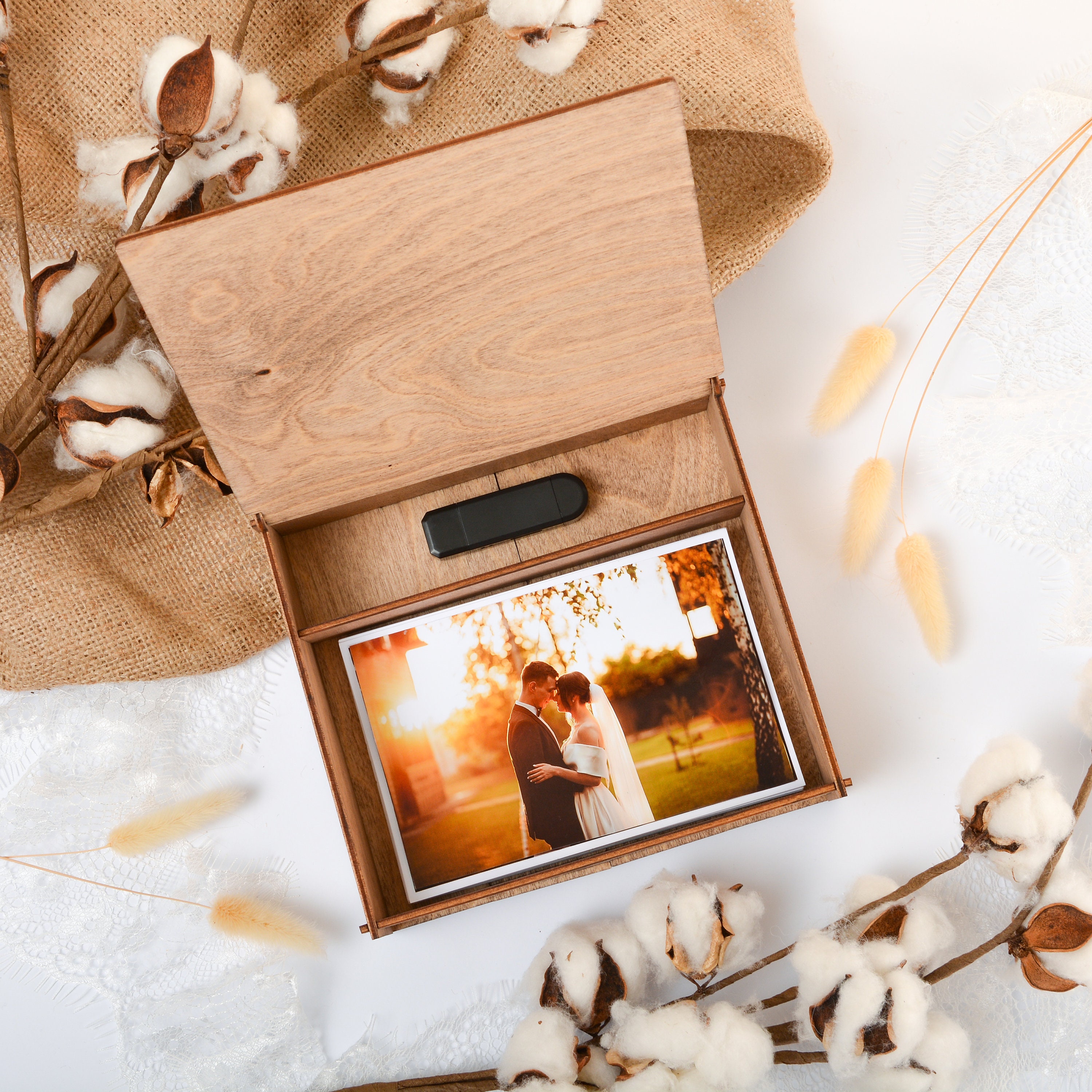 Personalized Wedding Day Gift, Wooden Photo Box, Wedding Decor, Wooden ...