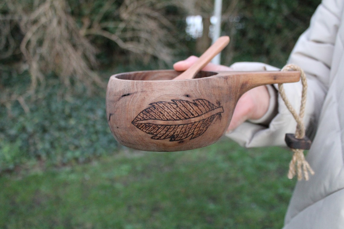 Hand-carved Traditional Scandinavian Kuksa Bowl and a Spoon - Etsy