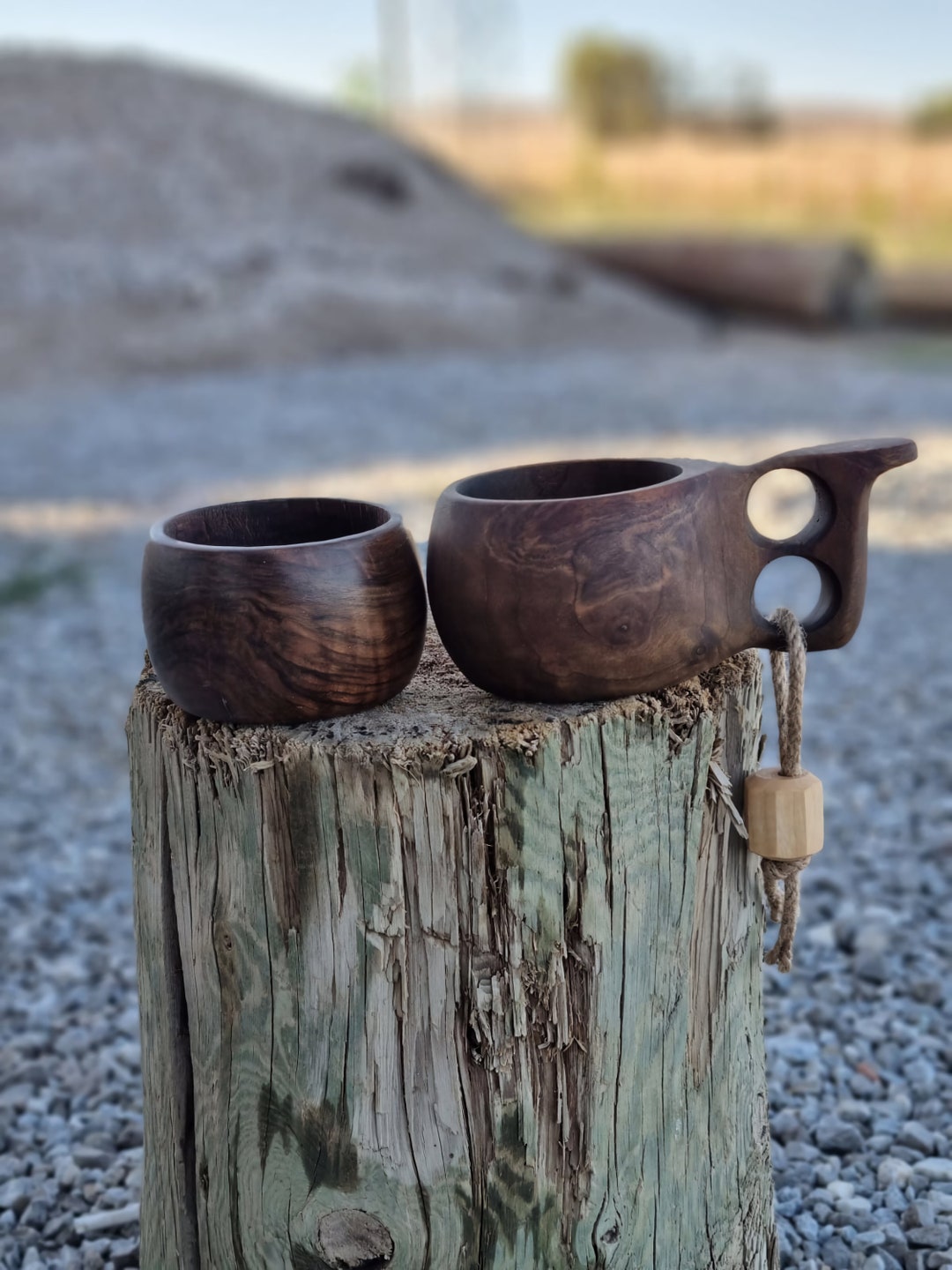 Hand-carved Scandinavian Kuksa Cup and Snack Bowl Set, Eco-friendly ...