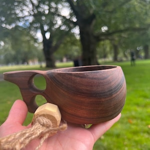 Hand-carved Scandinavian Kuksa Cup and Snack Bowl Set, Eco-friendly ...