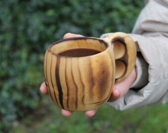 Carved Wood Cup | Etsy UK