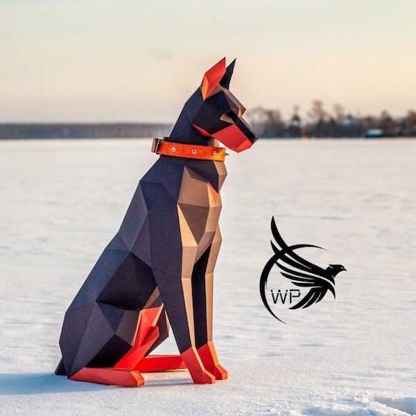 Doberman 3d Print Sculpture - Etsy