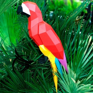 Papercraft Macaw Parrot Paper Craft Digital Template Origami PDF ...