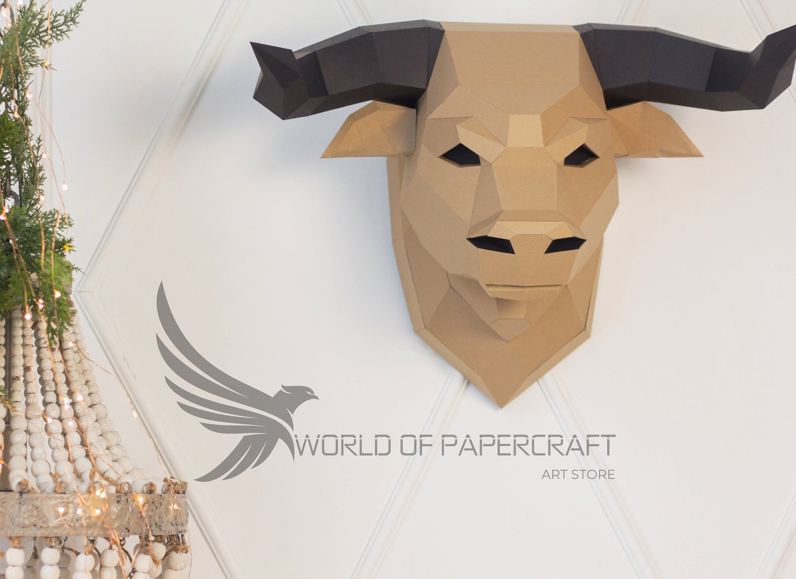 Papercraft Cow Bull 3D Paper Low Poly Sculpture Template | Etsy