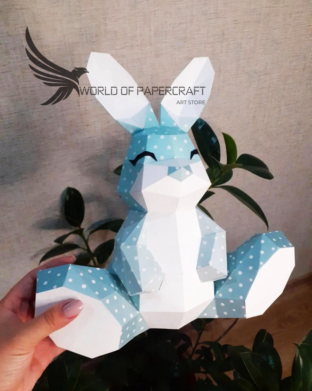 Rabbit Papercraft Model Rabbit Low Poly Rabbit Sculpture - Etsy UK