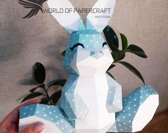 3d Paper Rabbit - Etsy