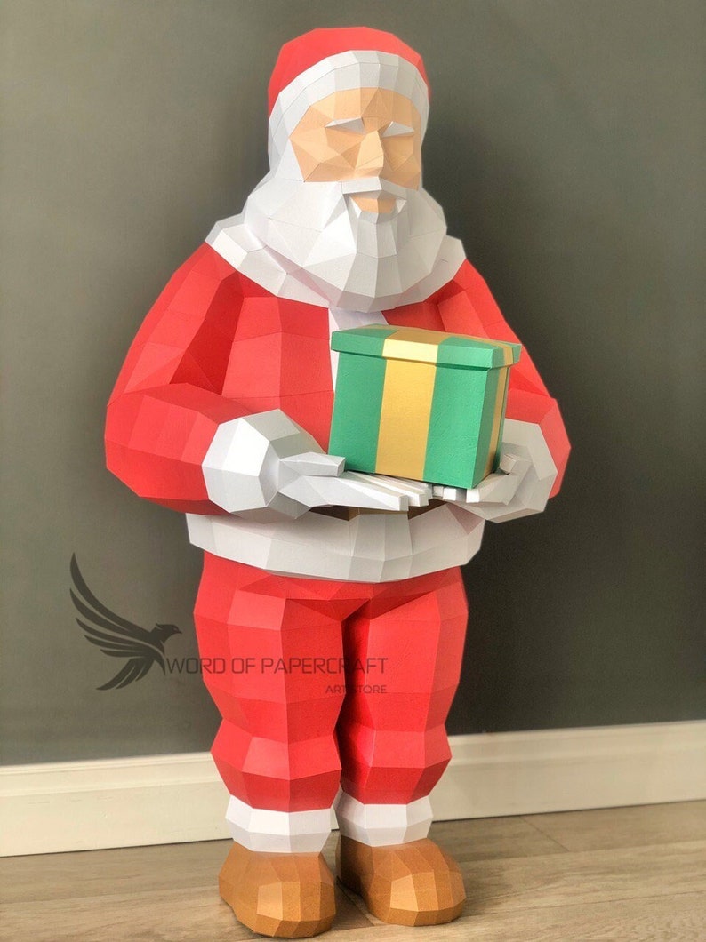 Papercraft Santa Claus Santa Claus Low Poly Santa Claus PDF - Etsy
