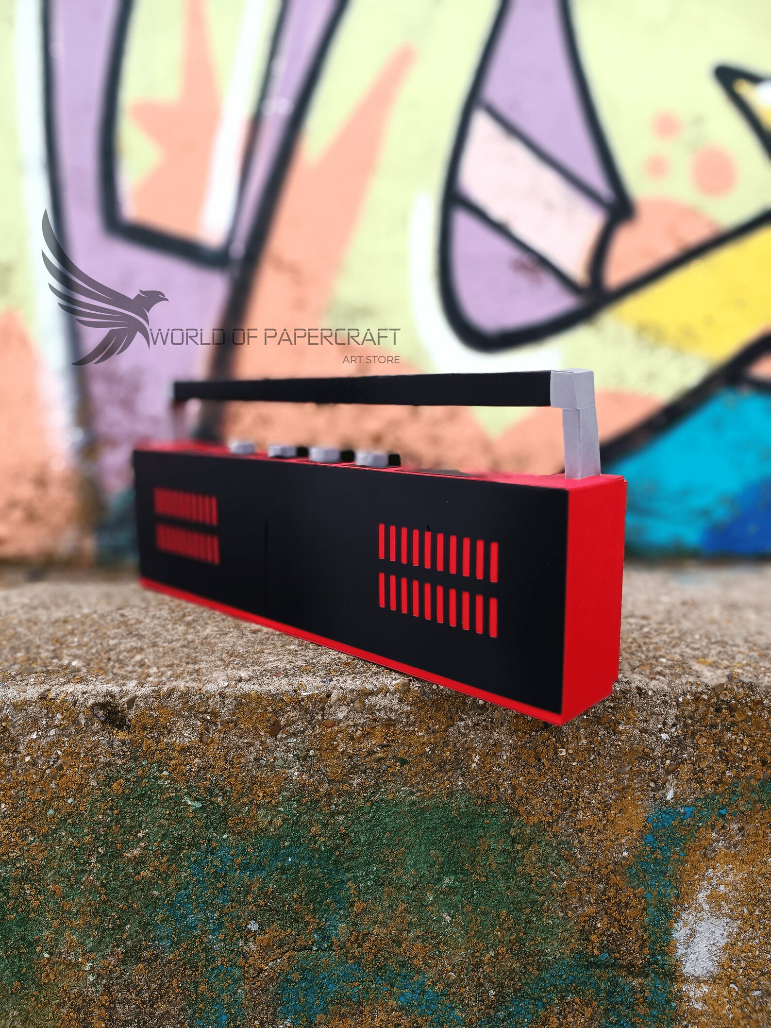 Record Player Papercraft Model Record Player Low Poly - Etsy