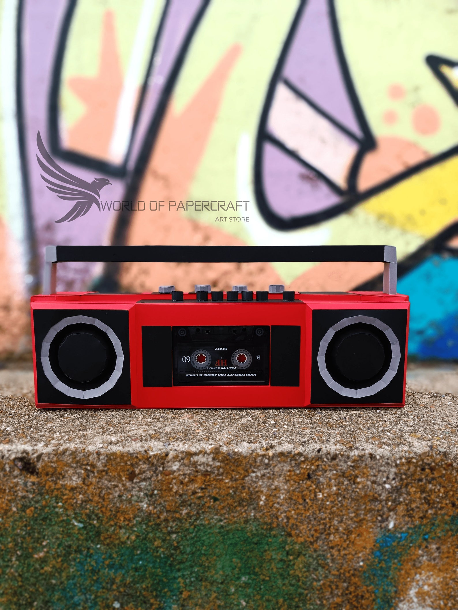 Record Player Papercraft Model Record Player Low Poly Sculpture Player ...