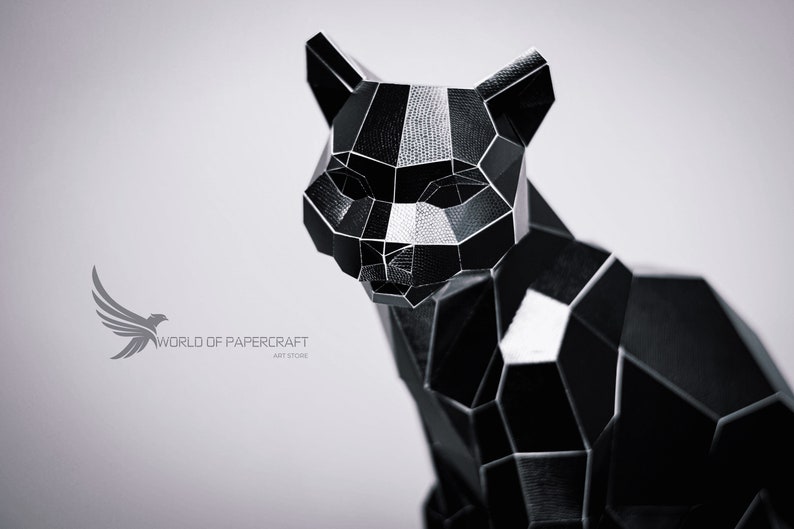 Cat Low Poly Kitty Papercraft Baby Room Papercraft PDF | Etsy