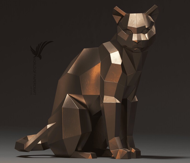 Cat in Metal.pattern Cat Metal Sculptures. PDF DXF 3D | Etsy