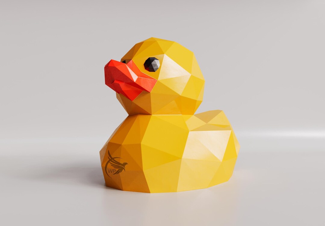 Metal Duck Low Poly Duck DXF Template Metal Sculpture Minimalism Steel ...